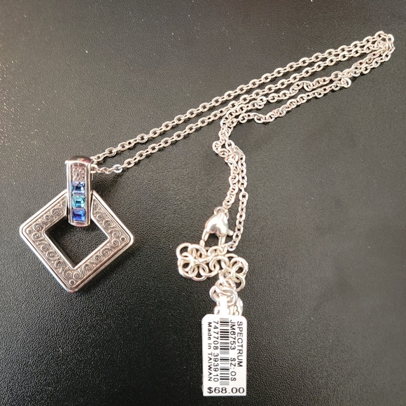 Brighton | Jewelry | Brighton Spectrum Light Square Necklace | Poshmark